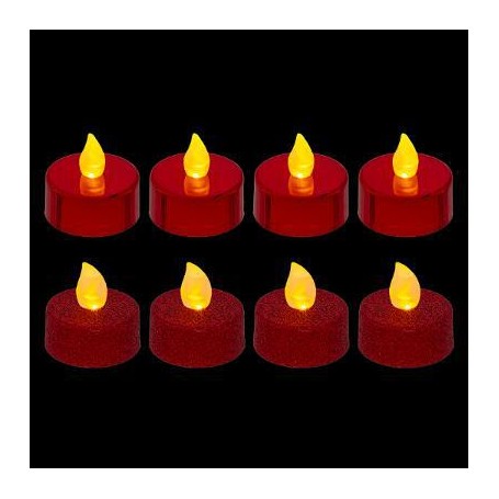 Bougie led chauffe-plat rouge - Fabelsold